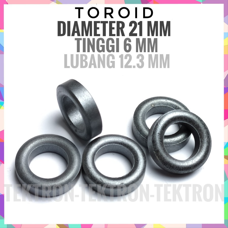 Jual Toroid Ferit 21mm tebel 6mm Ferrite Core Ring +20mm 2.1cm | Shopee ...