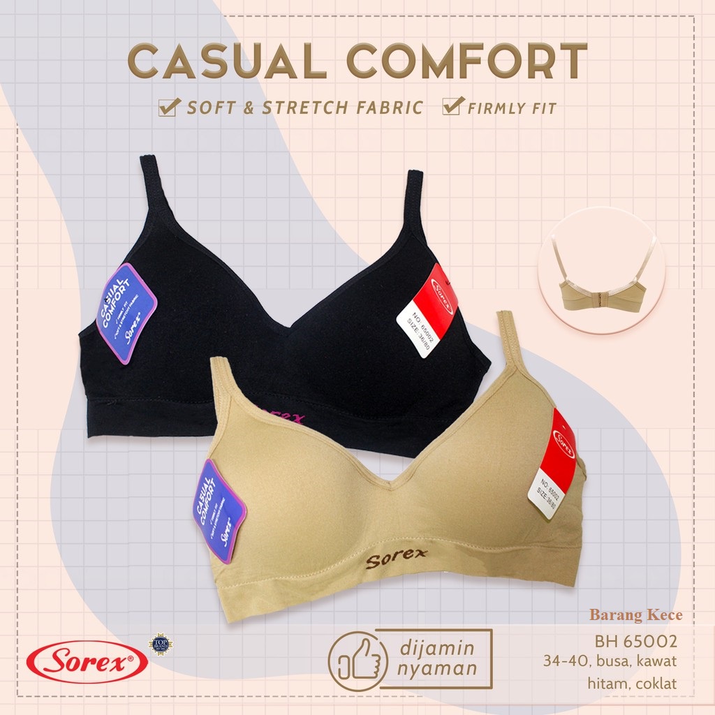 Jual Bra / BH Cewek Perempuan Basic Polos Busa Tipis Dengan Kawat Sorex ...