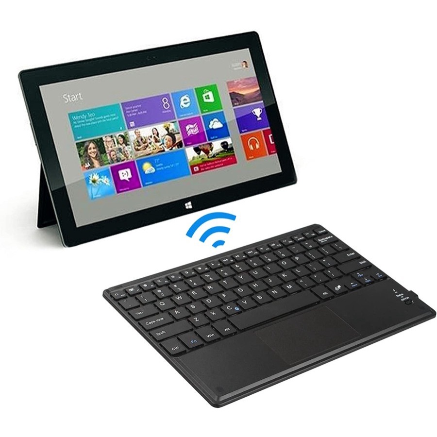 Jual 8 inch Keyboard Wireless Bluetooth Ultra Slim dengan Touchpad ...