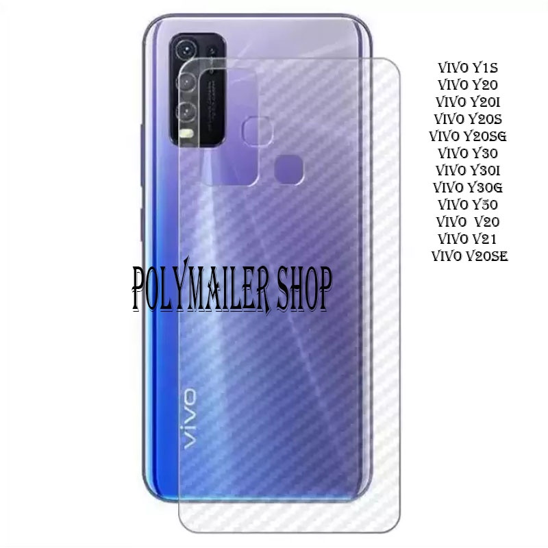 Jual Skin Carbon VIVO Y1S Y20 Y20i Y20S Y20SG Y30 Y30i Y30g Y50 g i s V20 V21 V20se se antigores ...
