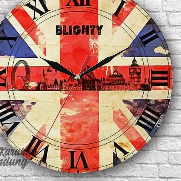 Jual OSP 011 Jam Dinding Kayu Unik Blighty London England ~ | Shopee ...