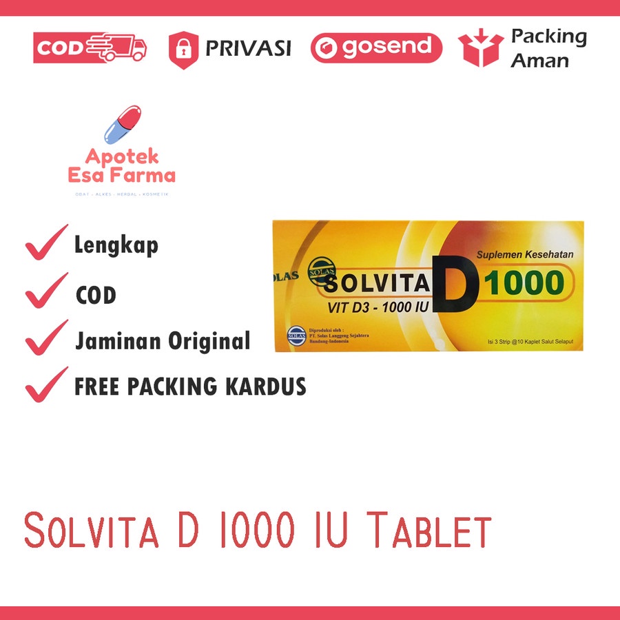 Jual Solvita D 1000 IU Tablet | Shopee Indonesia