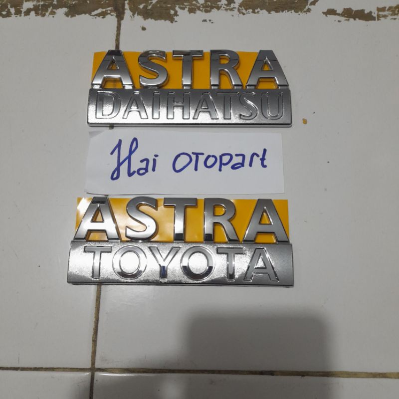 Jual emblem tulisan astra daihatsu dan emblem astra toyota original ...