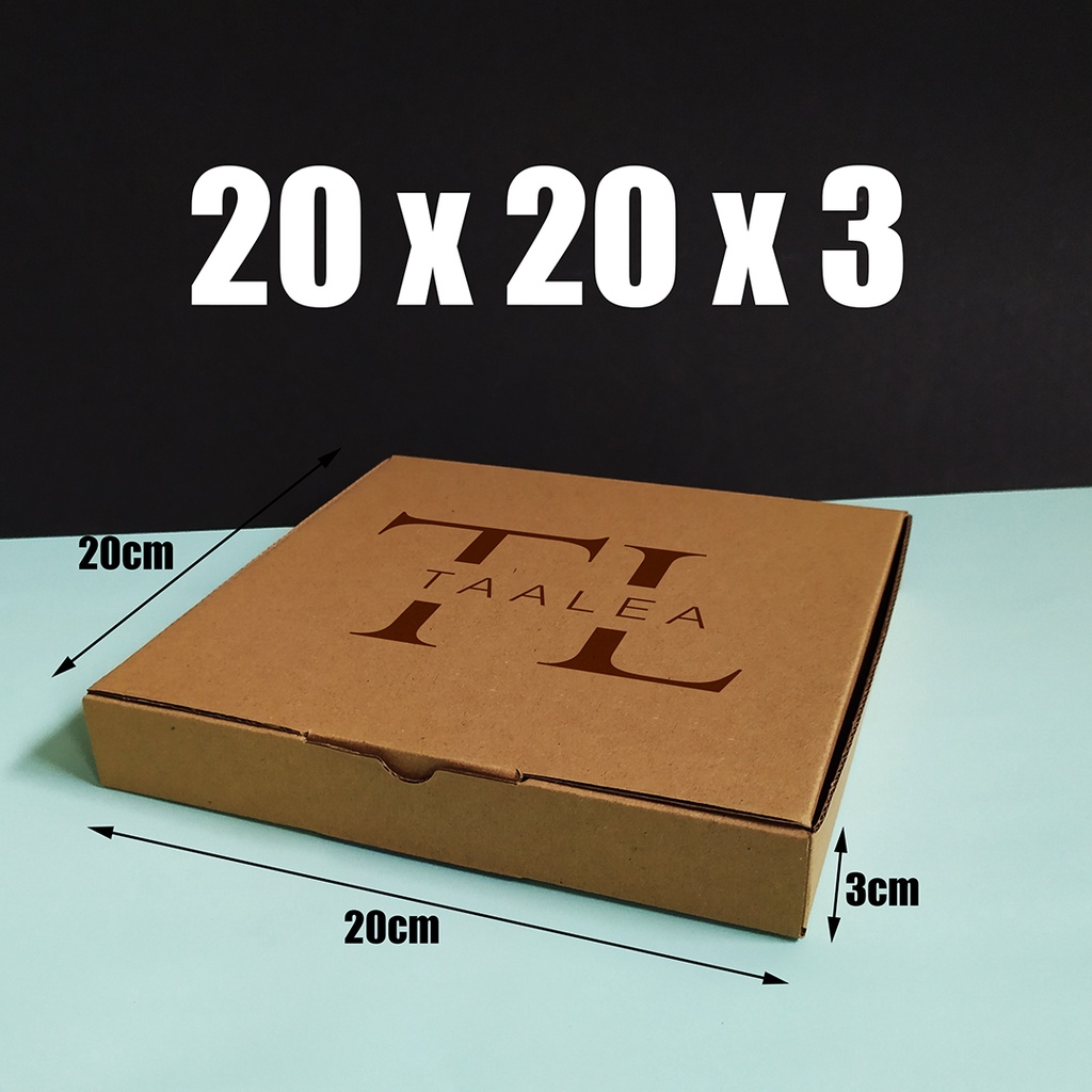 Jual CUSTOM SABLON LUSINAN BOX KARDUS 20X20X3 CM (BOX + SABLON ...