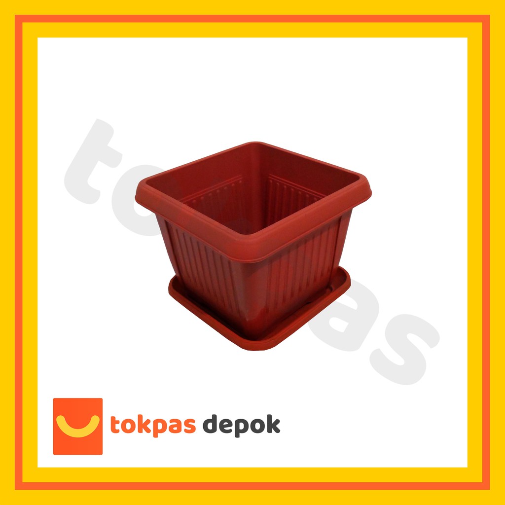 Jual Pot Tanaman Bunga Tanaman Hias Beserta Tatakan Ukuran 20 CM Pot ...