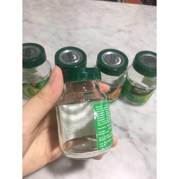 Jual ISI 5 Botol Kosong Brand's Sari Pati Ayam (Mini jar / botol kaca ...