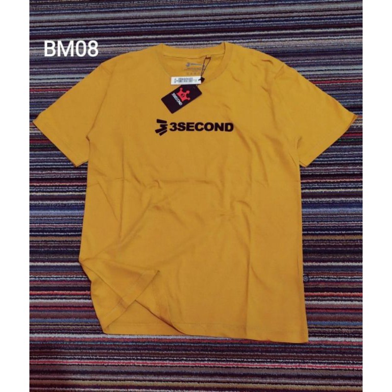 Jual KAOS THREE SECOND ORIGINAL. SABLON EMBOSE HIDDENCITY(Bahan Adem ...