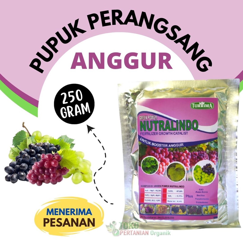 Jual Pupuk Booster Organik Pelebat anggur generatif, Nutrisi Pemicu anggur NUTRALINDO supaya ...