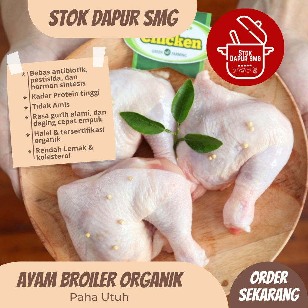 Jual Berkah Chicken Paha Utuh Ayam Broiler Prebiotik Organik Fresh ...