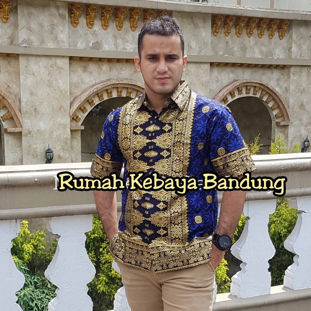 Jual KEMEJA DIANDRA MOTIF SONGKET PALEMBANG FULL PURING UNTUK COUPLE ...