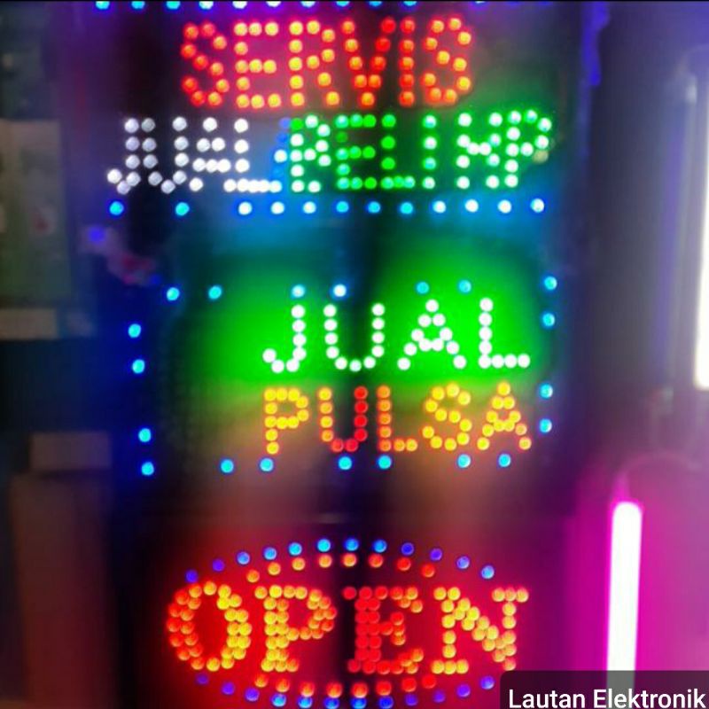 Jual Papan LED/Sign Billboard/ Papan "JUAL PULSA" , "WELCOME OPEN ...