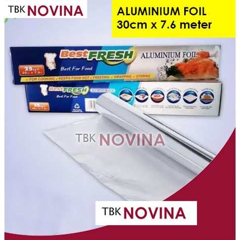 Jual ALUMINIUM FOIL ROLL BEST FRESH / ALUMINIUM FOIL ROLL BOX 30cm x 7 ...