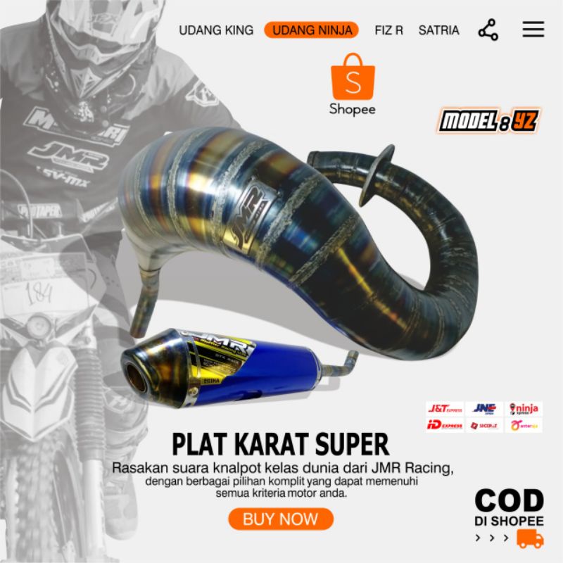 Jual KNALPOT UDANG TRAIL NINJA 2 TAK TYPE BLIZ MODEL YZ SILINCER ALUMUNIUM ORIGINAL JMR RACING ...