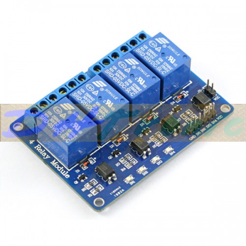 Jual relay 4 channel 5v volt dc ( output 250vac / 30vdc 10a ) | Shopee ...