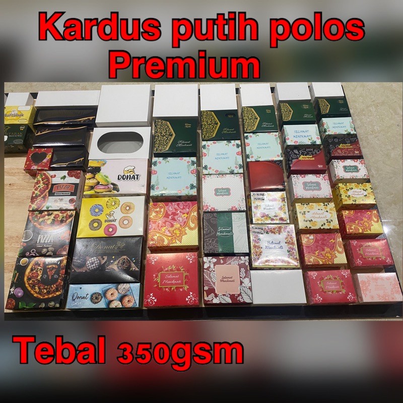 Jual kardus nasi/snack putih polos, premium merek DOMINO,ketebalan ...