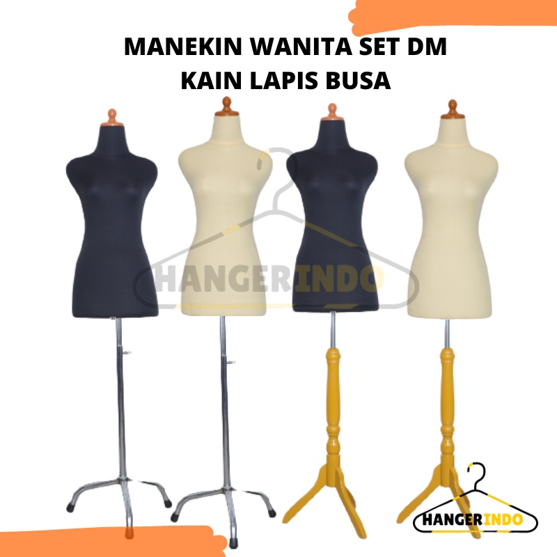 Jual Manekin Lapis Busa Body Cewek Set Tiang | DM Lapis Kain | Shopee ...