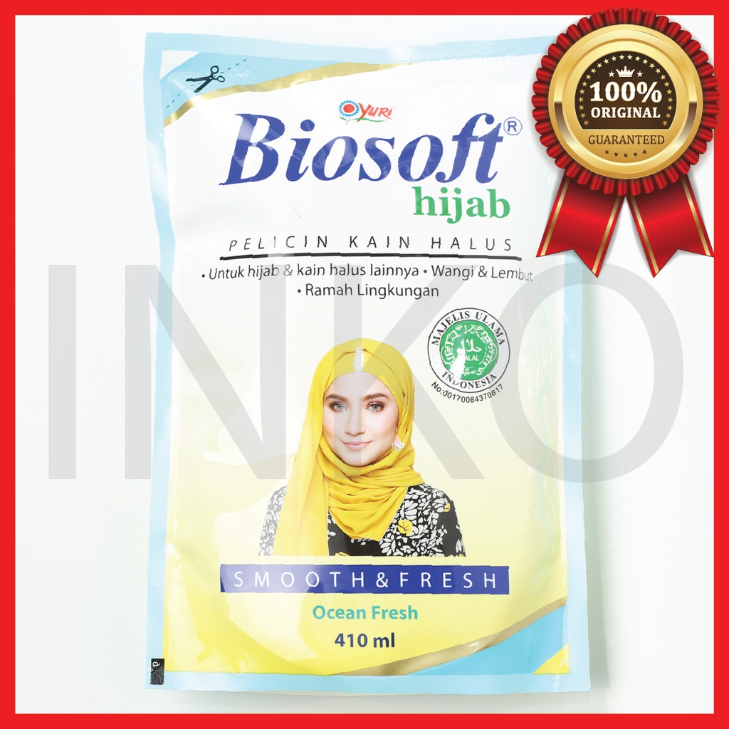 Jual YURI BIOSOFT HIJAB PELICIN UNTUK PAKAIAN HALUS REFILL 410ML | Shopee Indonesia