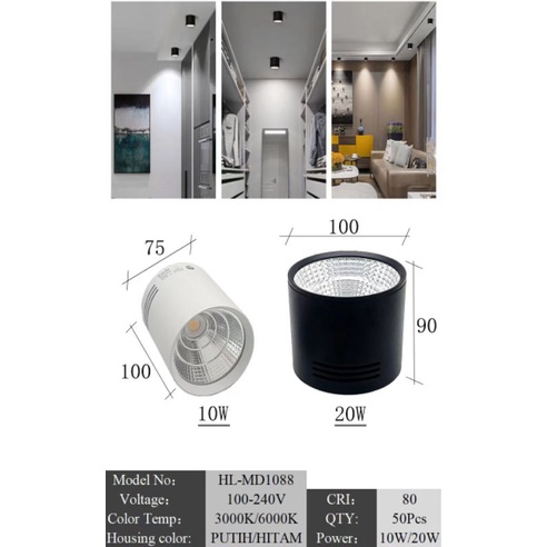 Jual Lampu Downlight Outbow Led Set 10W 20W / 10 Watt / 20 Watt ...