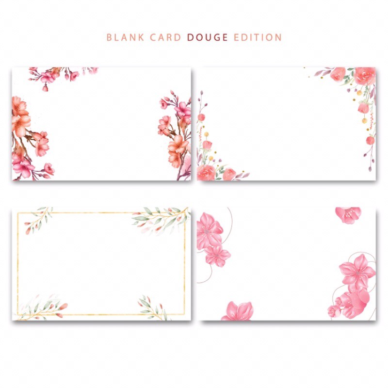 Jual KARTU UCAPAN KOSONG BLANK CARD HANG TAG GREETING CARDS WATERCOLOR ...