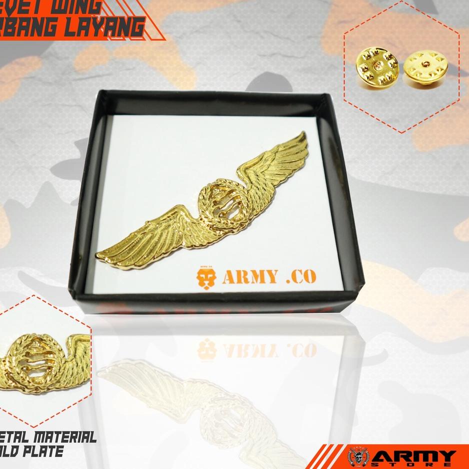 Jual brevet/ wing emblem terbang layang TNI AU 이 | Shopee Indonesia