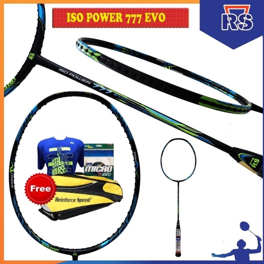 Jual Raket Badminton Reinforce Speed RS original Iso Power 777 Evo ...