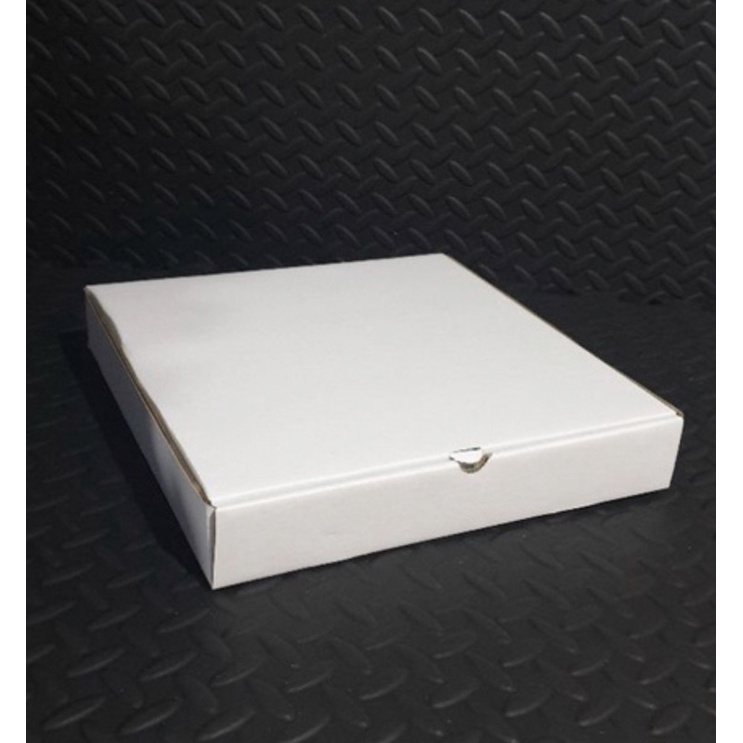 Jual 25x25x5 cm box pizza putih white kraft karton kardus dus kemasan ...