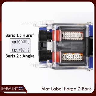 Jual Alat Label Harga 2 Baris 10 Digit Cetak Stiker Expired Huruf Angka ...