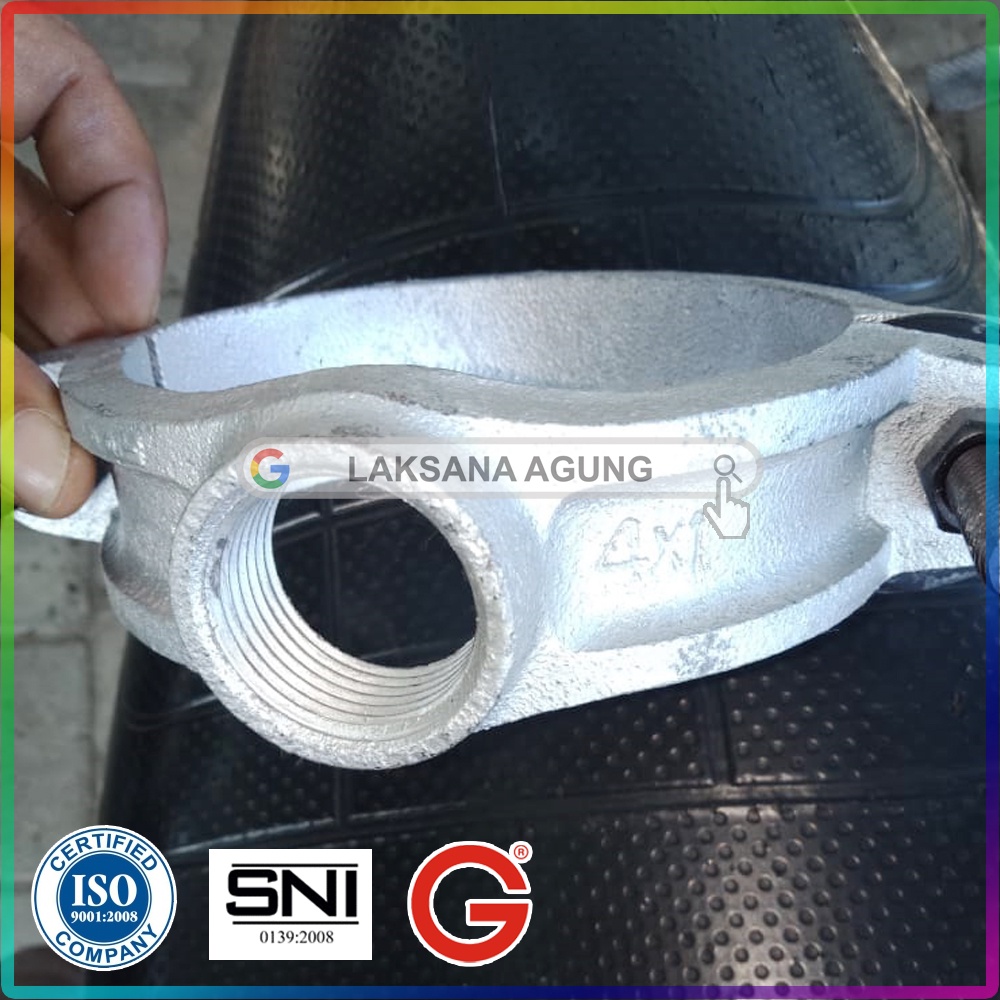 Jual Clamp Saddle Besi 6 X 1/2 inch Galvanis | klem sadel Galvanis 6 X ...