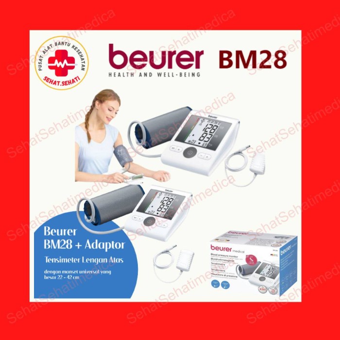 Jual BEURER BM 28 Upper Arm Blood Pressure Monitor + Adaptor | Shopee ...
