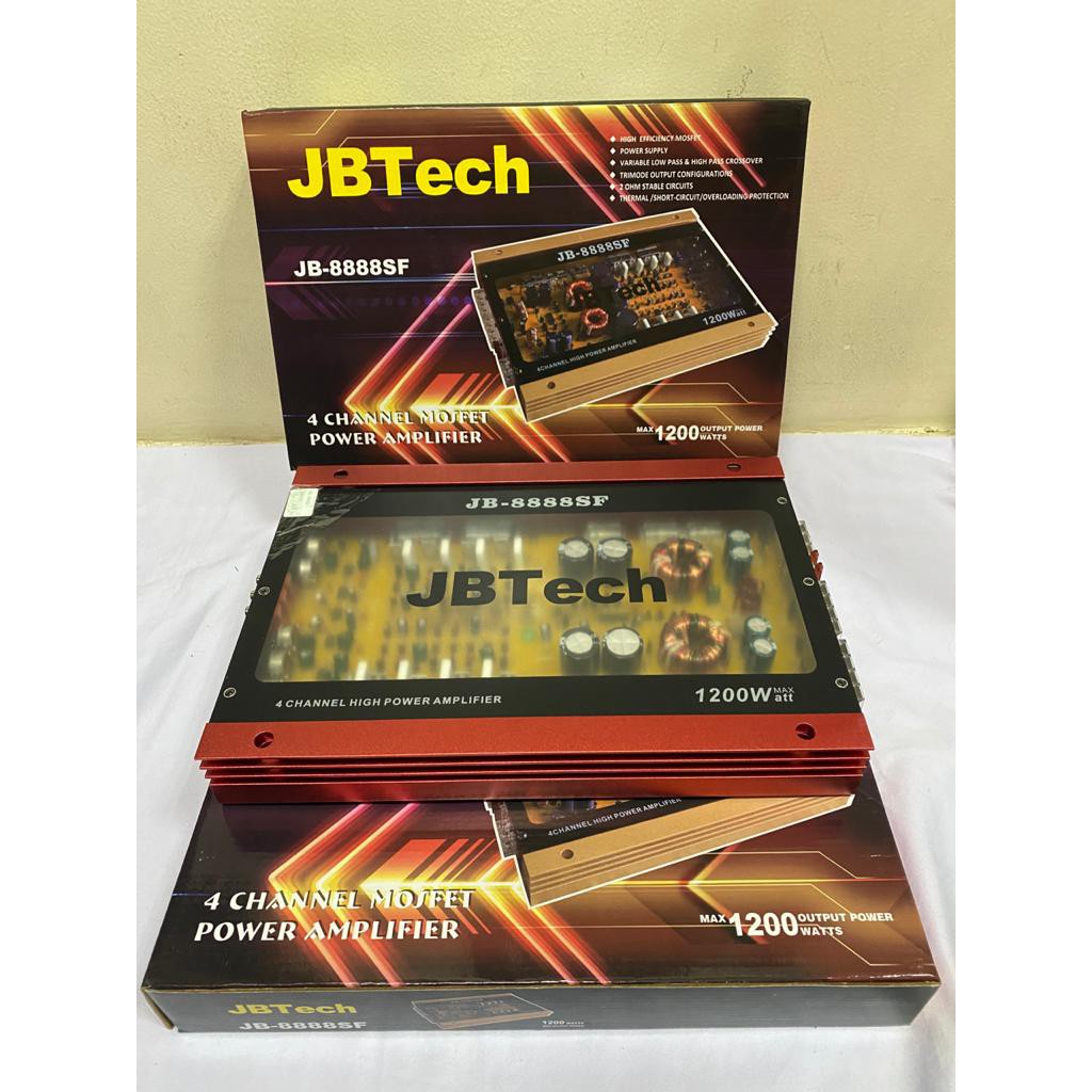 Jual POWER AMPLIFIER 4 CHANNEL JB TECH JB-8888SF 1200 WATTS | Shopee Indonesia