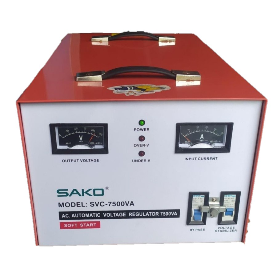 Jual Stabilizer Listrik SAKO SVC-7500VA Automatic Voltage Regulator Stabil SVC 7500 VA / 7500W ...