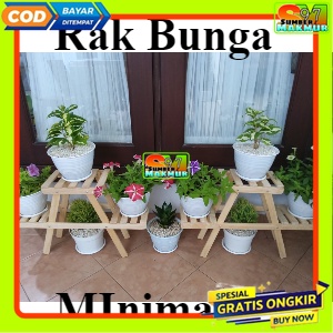 Jual Rak bunga minimalis kayu jati belanda kayu halus murah, tempat pot ...