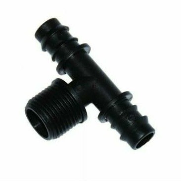 Jual Male Thread Connector Tee 1/2 Inch Ke Selang PE 16 mm | Shopee ...