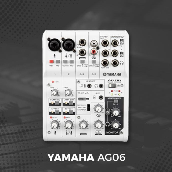Jual Yamaha Mixer AG06 with 6 Channel USB audio interface | Shopee ...