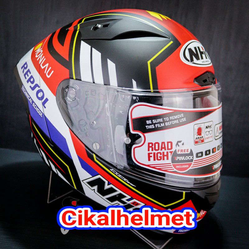 Jual NHK HELM GP R TECH STREET MONLAU REPSOL #1 BLACK MATT NHK ORIGINAL ...