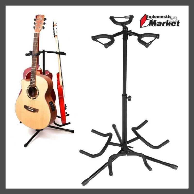 Jual AROMA Stand Gitar Murah / Stand Gitar 3 Dock / Stand Gitar Listrik ...
