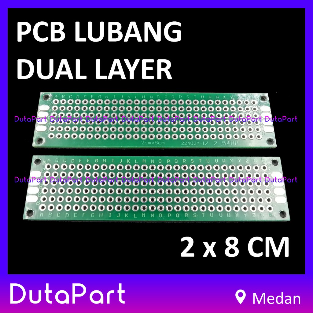 Jual 2x8 cm PCB Lubang Dua Sisi Dual Double Layer Side 2*8 Prototype ...