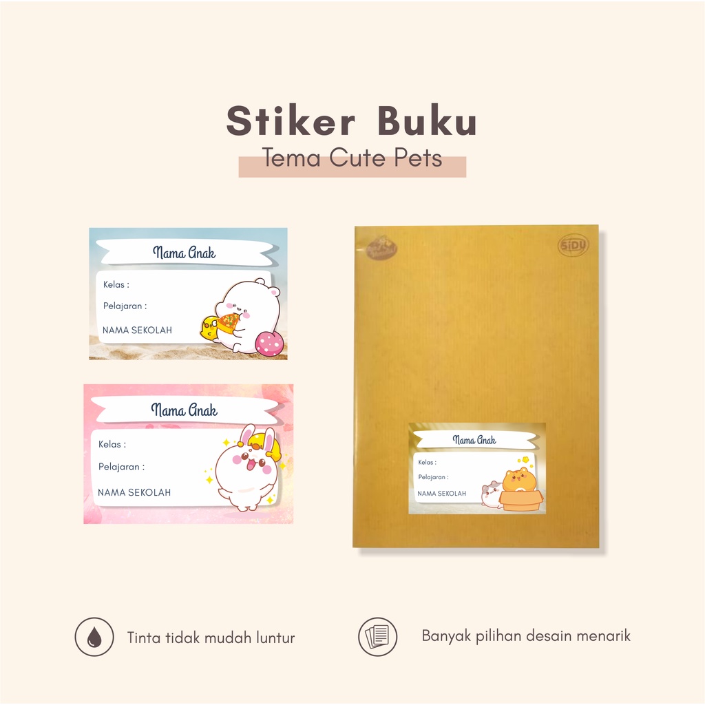 Jual (30pcs)murah/bisa custom nama /cetak Stiker dan label lucu untuk ...