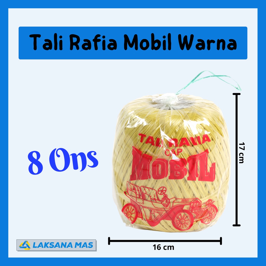 Jual Tali Rafia Plastik Laksanamas Merek Mobil Warna Kuning/Merah/Biru ...
