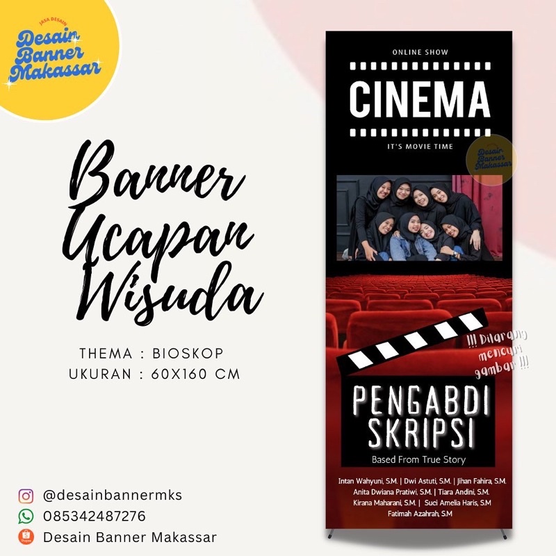 Jual Banner Ucapan Wisuda Tema Bioskop | Shopee Indonesia