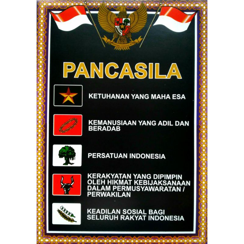 Jual POSTER EDUKASI PANCASILA UKURAN 24X35 | Shopee Indonesia