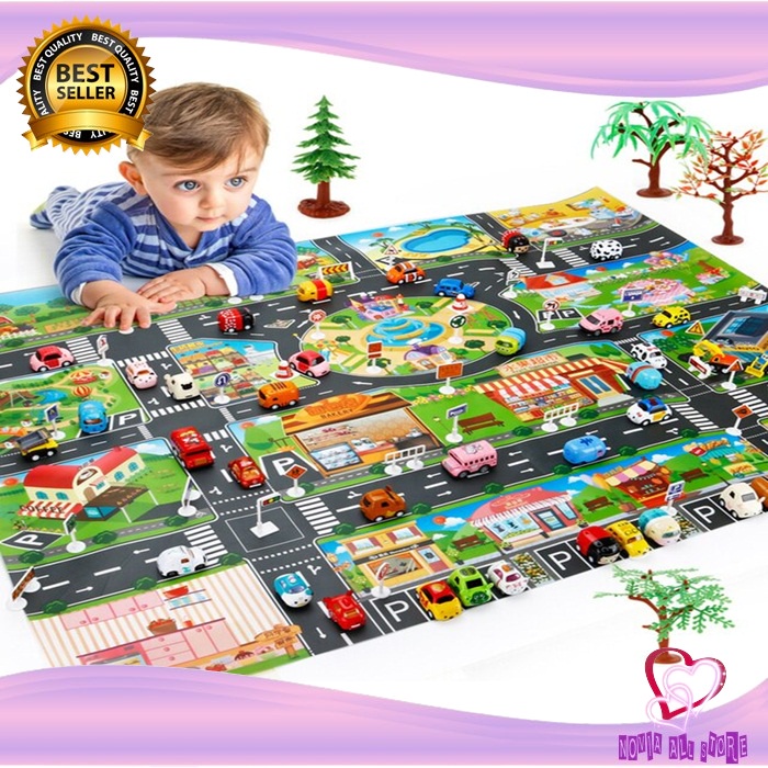Jual Play Maps Peta Bermain Anak Pretend Play Map Peta Kota Bermain ...