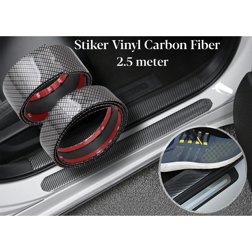 Jual Stiker Vinyl Carbon Fiber Mobil 2.5 Meter - UNIVERSAL LIPS BUMPER ...