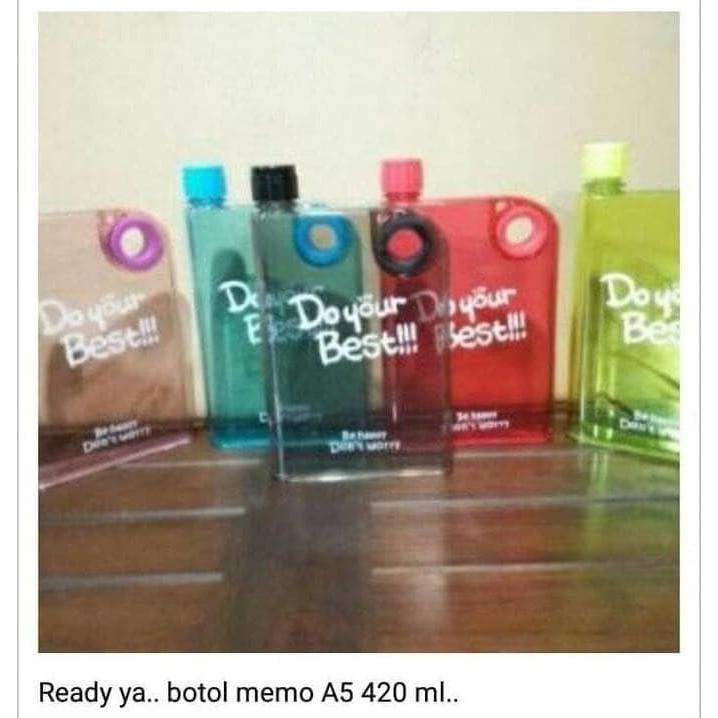 Jual BOTOL MINUMAN DO YOUR BEST TRANSPARAN 420ML /MEMO A5 BOTTLE 420ML | Shopee Indonesia