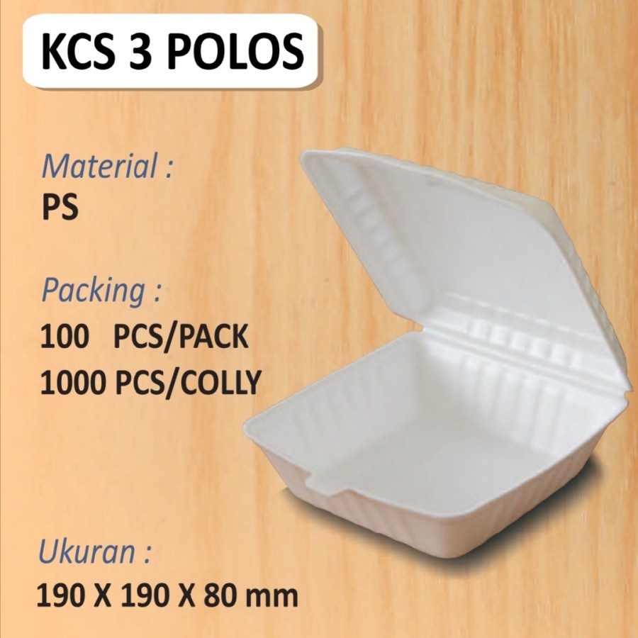 Jual Foam KCS 3 Polos - Sterofoam Polos isi 100 pcs | Shopee Indonesia