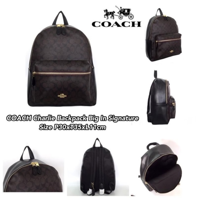 Jual Coach Charlie Backpack Big in Signature | Shopee Indonesia