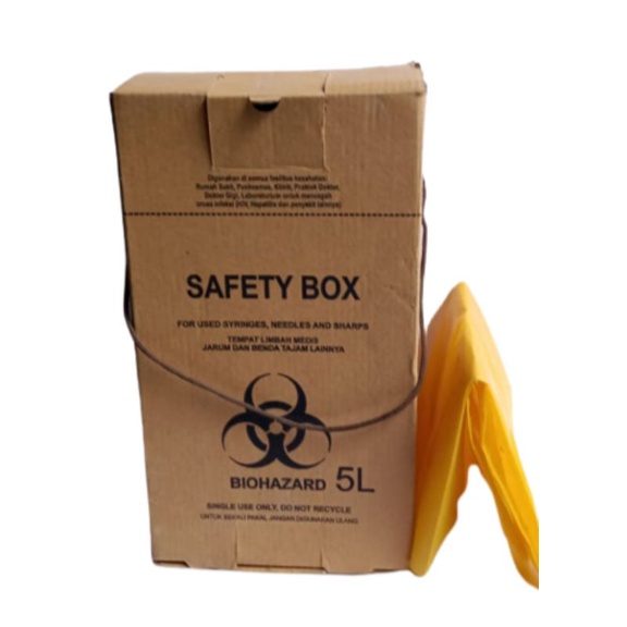 Jual Safety Box 5 Liter Coklat(Lengkap)/Tempat Sampah medis | Shopee Indonesia
