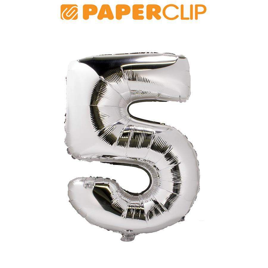 Jual BALON FOIL ANGKA 5 MEDIUM SILVER | Shopee Indonesia