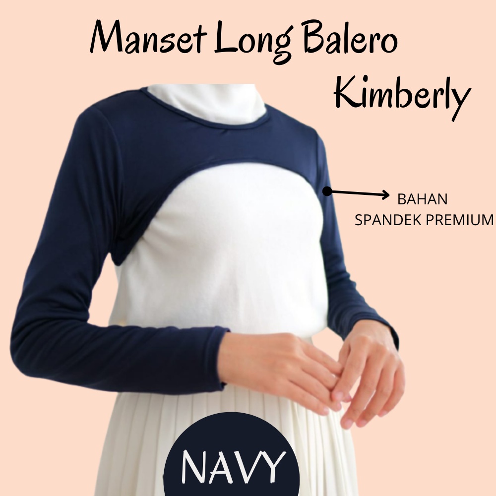 Jual Kimberly Mangset Cewek Crop Lengan Panjang Long Balero Warna Navy ...