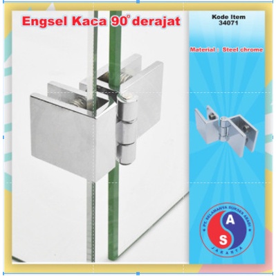 Jual Engsel Jepit Kaca ke Kaca / Engsel Pintu Kaca Etalase 90 Derajat ...